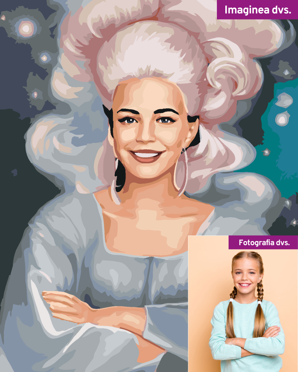 Pictură pe numere - TABLOU PERSONALIZAT DUPĂ PROPRIA FOTOGRAFIE - Stil ...