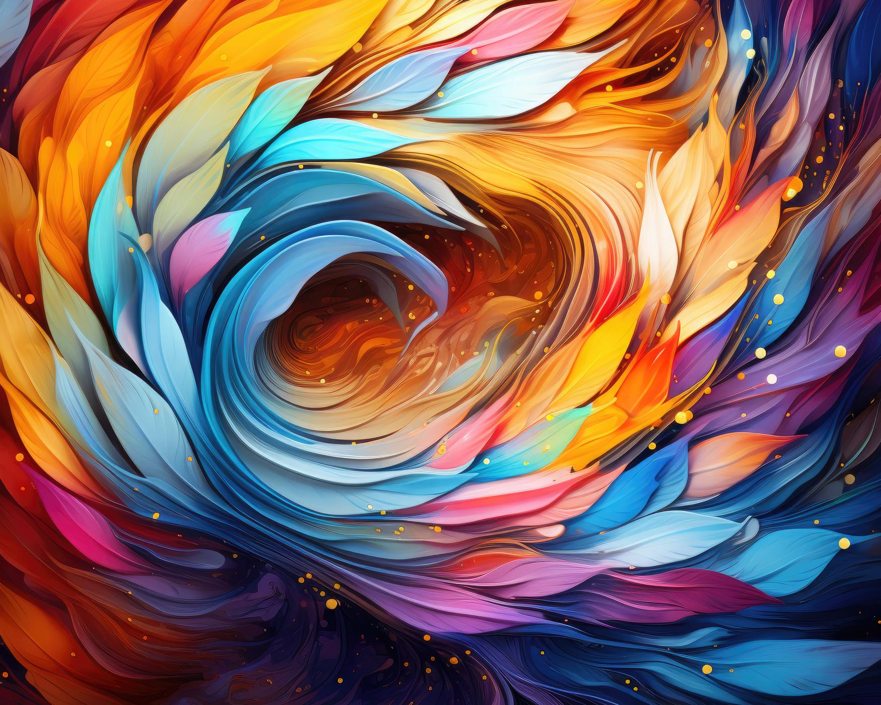 Tablouri canvas - Vârtej de frunze colorate – ZUTY RO