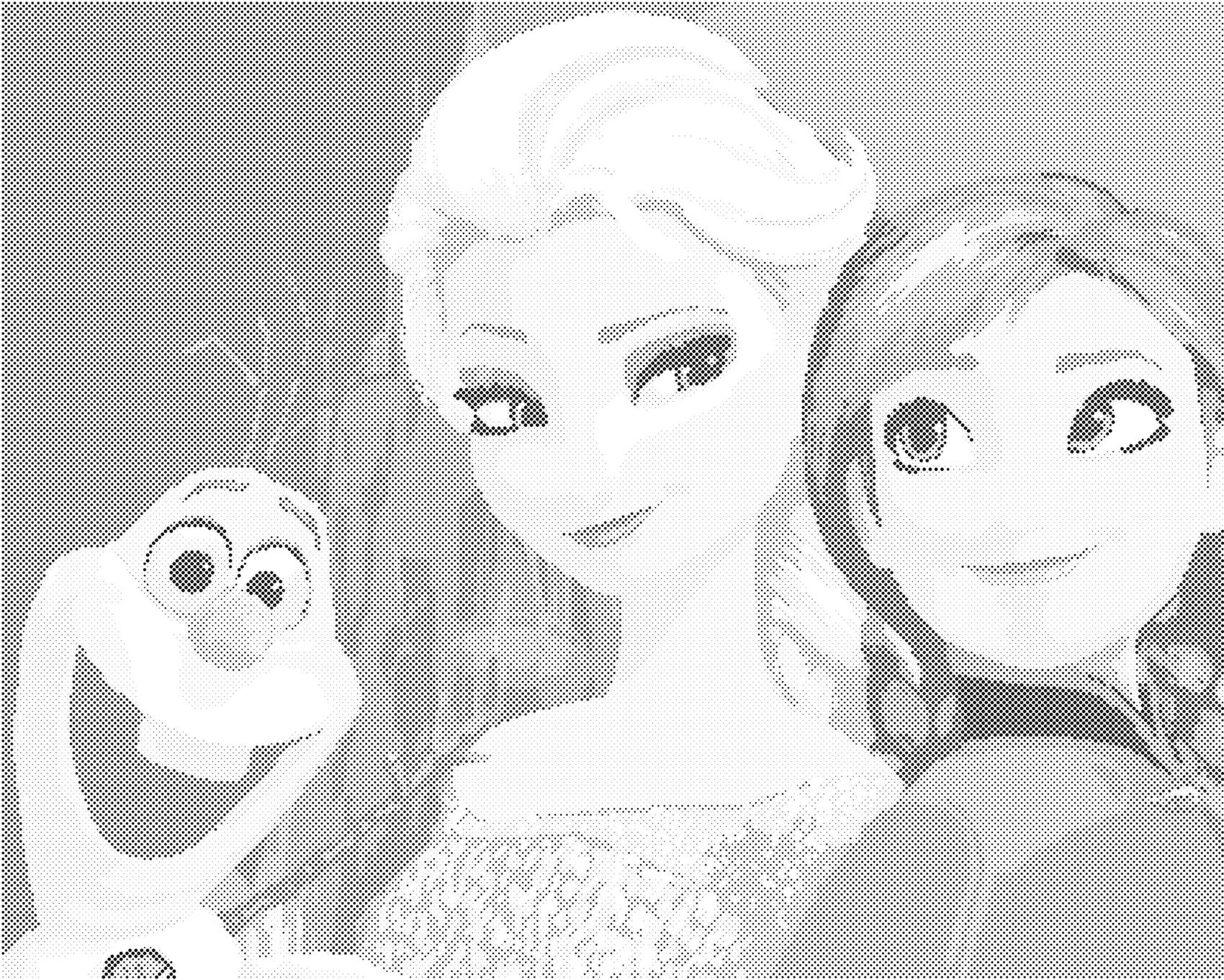 Picturi cu puncte - Pictură după numere - ELSA, ANNA ȘI OLAF (FROZEN ...