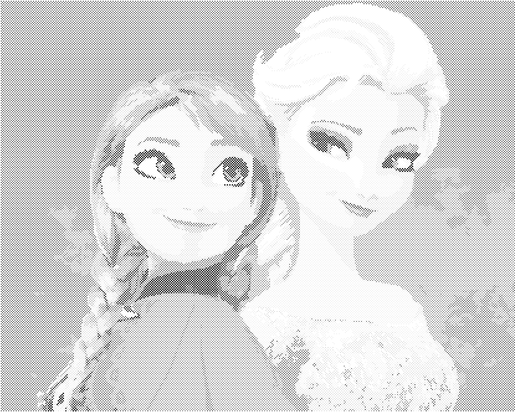 Picturi cu puncte - Pictură după numere - ELSA ȘI ANNA (FROZEN) – ZUTY RO