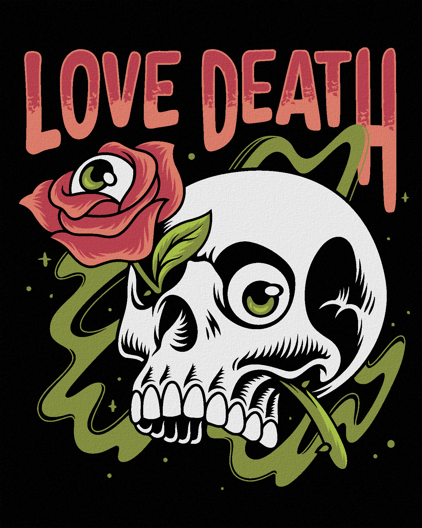 Pictură pe numere - CRANIU CU TRANDAFIRI ȘI OCHI – ZUTY RO